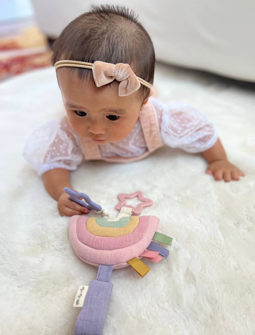 Ritzy Jingle Pink Rainbow Attachable Travel Toy – Little Belles & Beaus